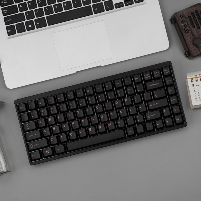 Jual KBDFans EnjoyPBT ABS Double Shot Pink on Black Keycaps Set ...