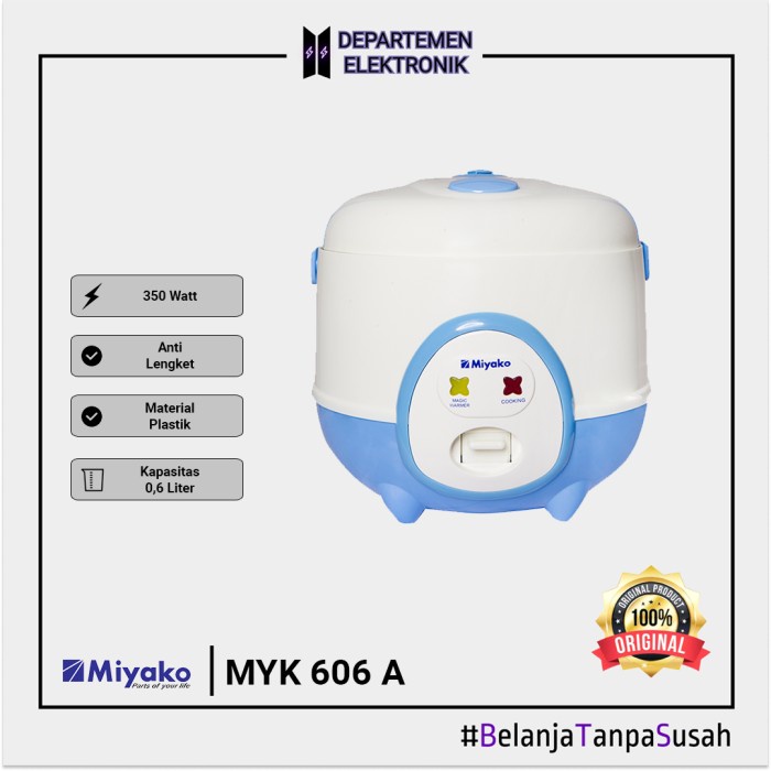 Jual Miyako MCM 606A Magic Com Rice Cooker [0,6 L] | Shopee Indonesia