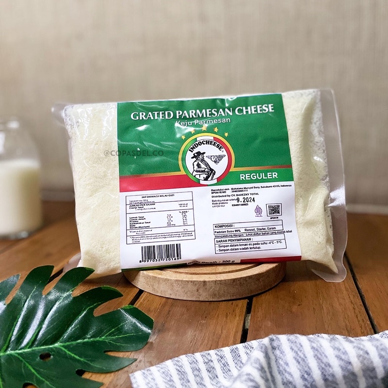 Jual Indocheese Keju Parmesan | Grated Parmesan Cheese 300gr | 100% ...