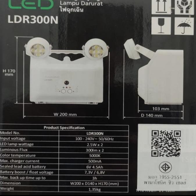 Jual Lampu Emergency Panasonic Twin Spot Led Mata Kucing Ldr400N ...