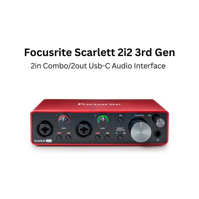 Jual Focusrite Scarlett 2i2 3rd Gen - 2x2 USB Audio Interface | Shopee ...