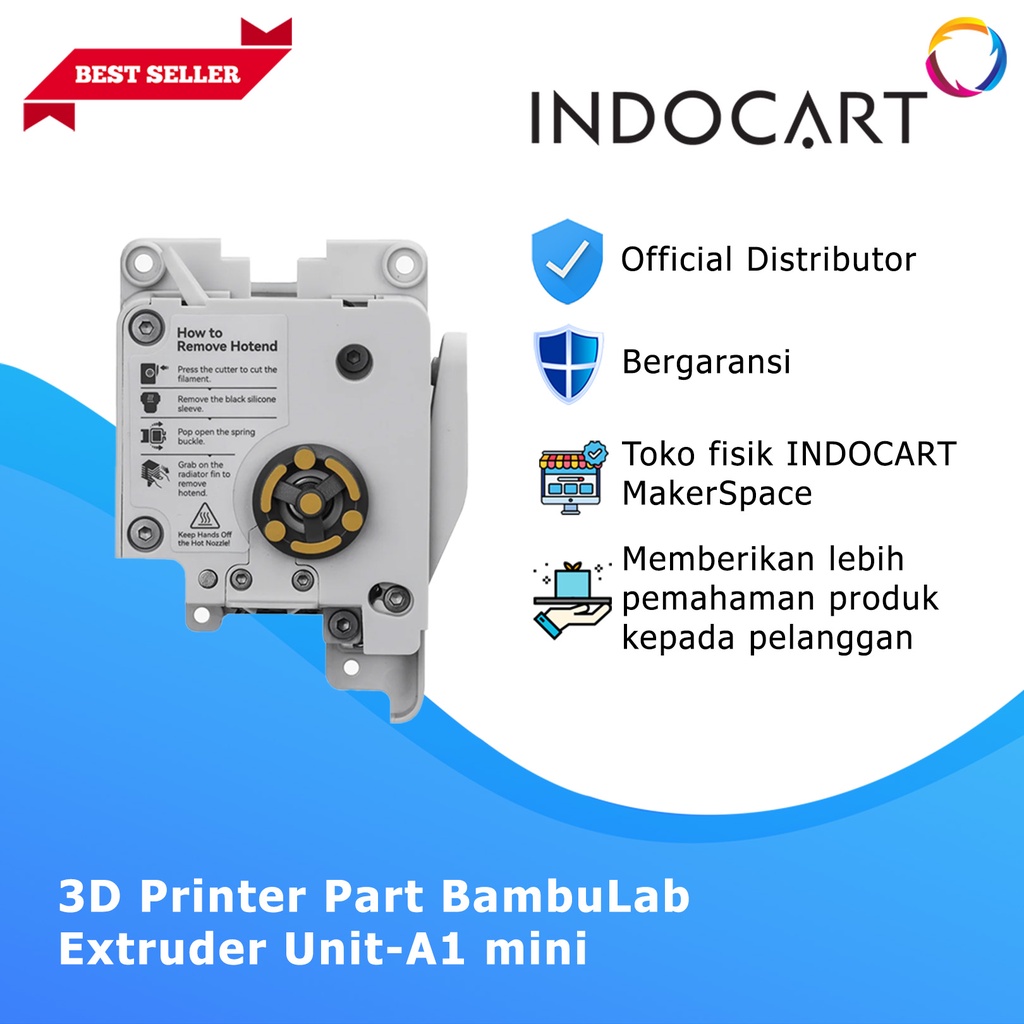 Jual INDOCART 3D Printer Parts BambuLab Extruder Unit A1 mini | Shopee ...