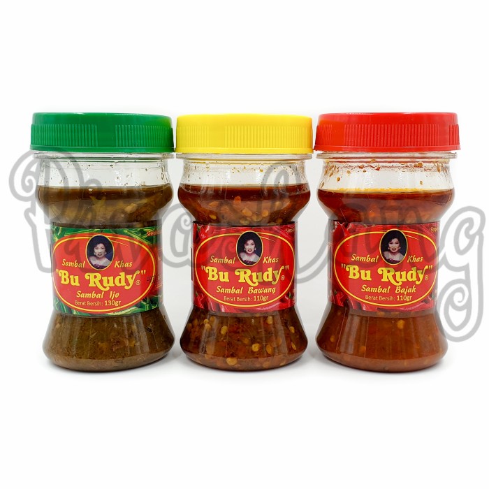 Jual Paket Sambal Bu Rudy 3 Rasa Bawang Trasi Ijo Isi 3 Botol | Shopee ...