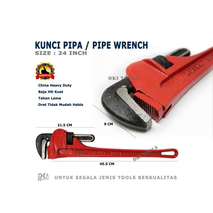 Jual Kunci Pipa 24" inch Pipe Wrench Ledeng 600mm Heavy Duty | Shopee ...