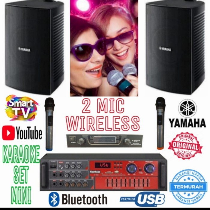 Jual Sale Karaoke Set Mini Yamaha 6Inch Ampli Karaoke Smart Tv 2 Mic ...