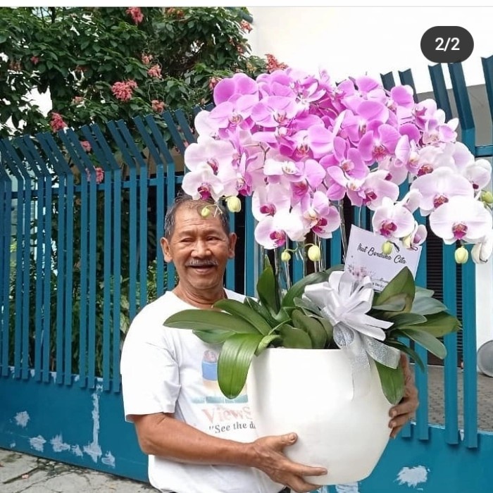 Jual [New] Rangkaian Bunga Meja Anggrek Bulan/Bunga Ucapan Ulang Tahun ...