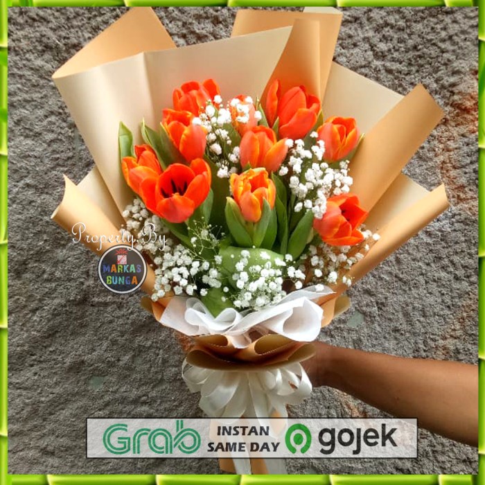 Jual [New] Buket Bunga Tulip Fresh Cantik Berkualitas | Shopee Indonesia