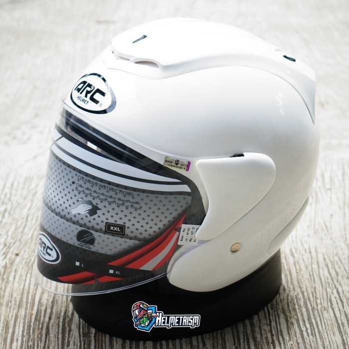 Jual Termurah Arc Ritz Glossy White - Helm Arc Half Face Terbaru ...
