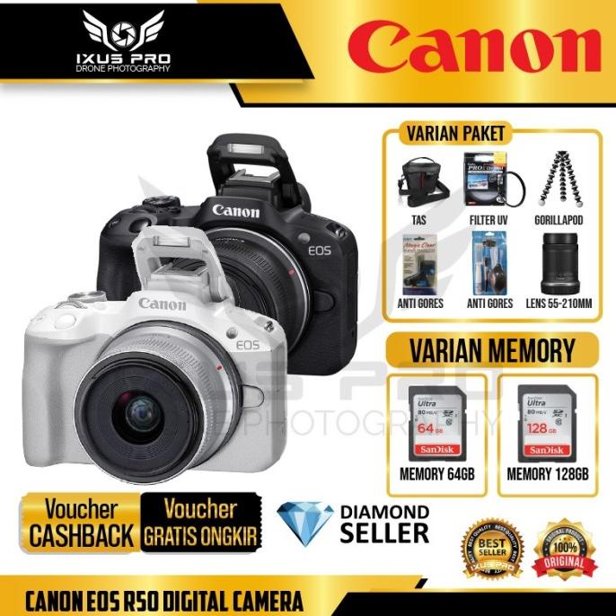 Jual Canon EOS R50 Digital Camera- RF-S 18-45mm Lens | Shopee Indonesia