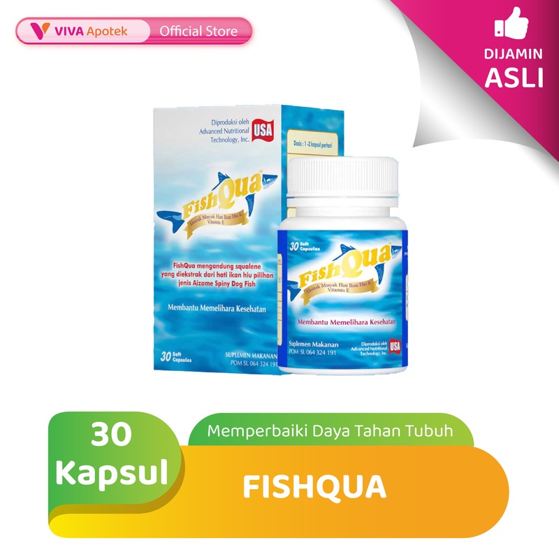 Jual Fishqua Suplemen untuk Memperbaiki Daya Tahan Tubuh (30 Kapsul ...