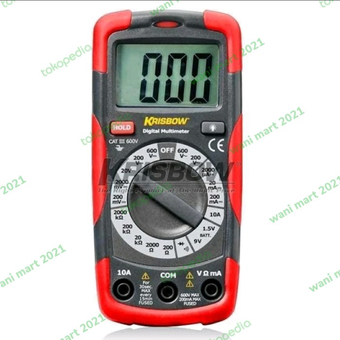 Jual krisbow digital multimeter compact 600 v w/nvc | Shopee Indonesia