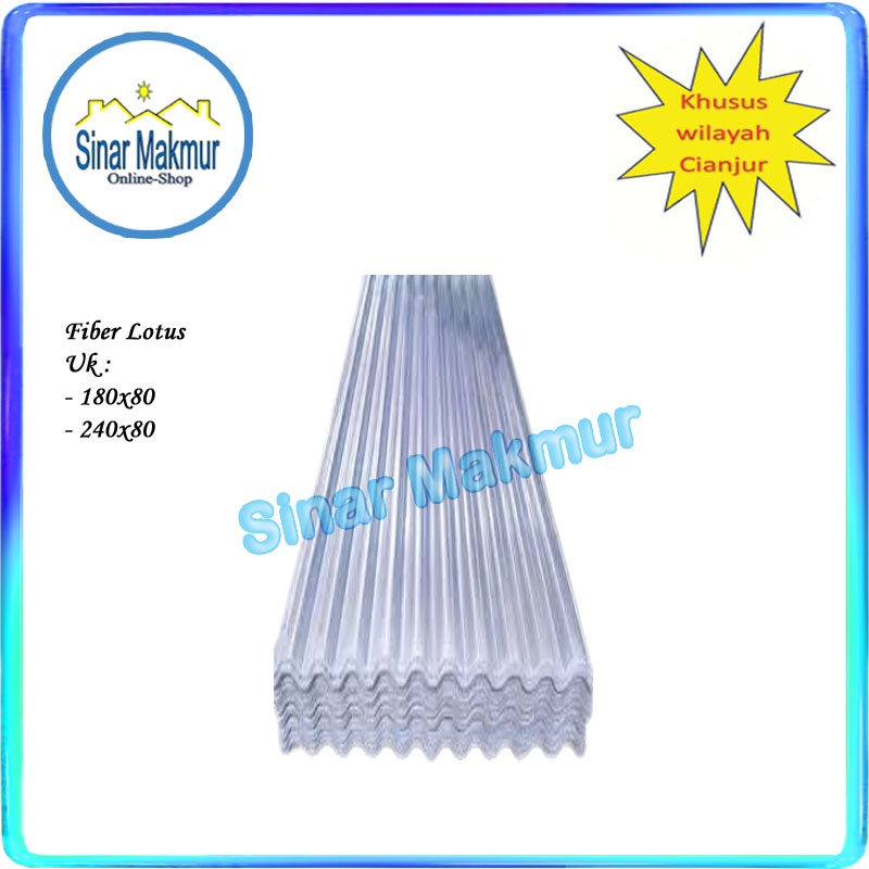 Jual Atap Fiber Gelombang Plastik Bening 180 x 80 Tebal 0,8 MM (PUMA ...