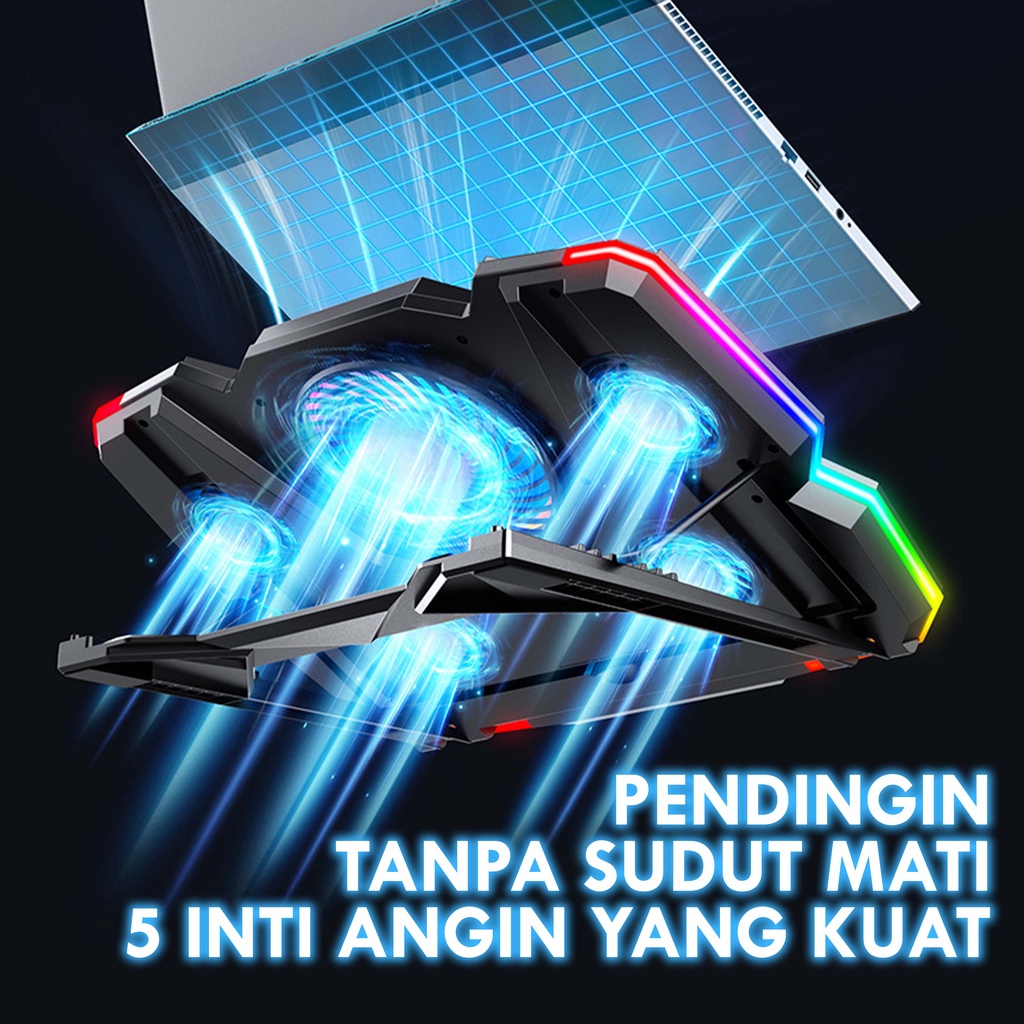 Jual CodKipas Dingin Cooling Pad Laptop Notebook Gang 6 Fan Coling Pad ...