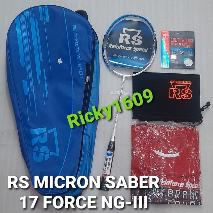 Jual RAKET BADMINTON RS MICRON SABER 17 FORCE NG-III - HIGH TENSION ...