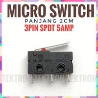 Jual Micro Switch 3pin SPDT 5Amp 2cm minus Roda 3p 5A limit pintu jendela | Shopee Indonesia