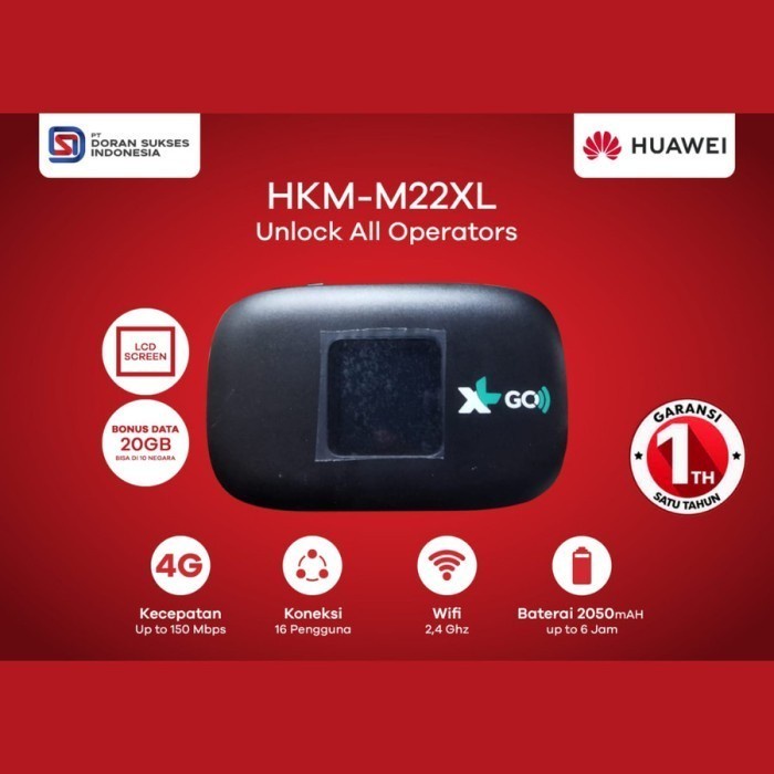 Jual HUAWEI MODEM HKM M22 MODEM WIFI MIFI XL GO IZI UNLOCK ALL SIM ...