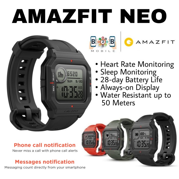 Jual AMAZFIT NEO - SMART WATCH RETRO SMARTWATCH | Shopee Indonesia