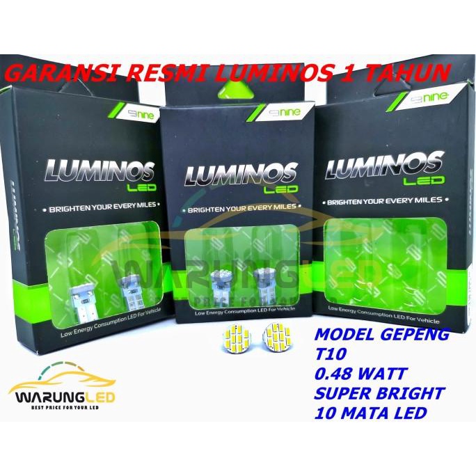 Jual LAMPU LED T10 10 TITIK 9NINE LUMINOS SEIN SENJA PLAT NOMOR ...
