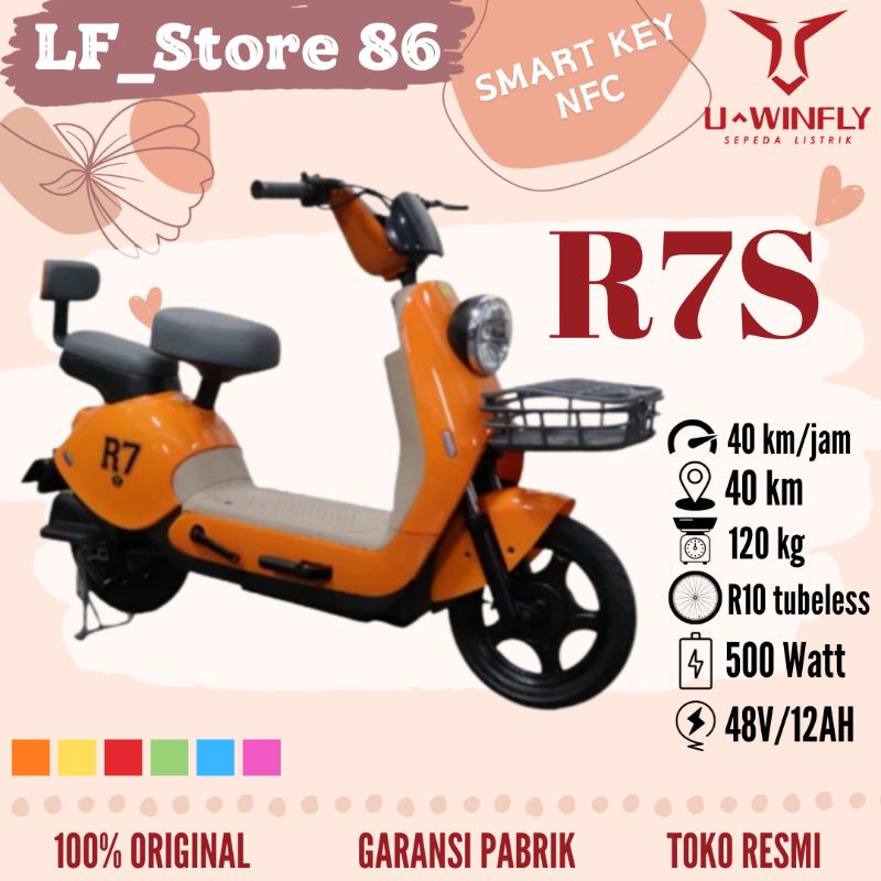 Jual SEPEDA LISTRIK U-WINFLY R7S NFC terbaru , sepeda listrik Red Fish ...