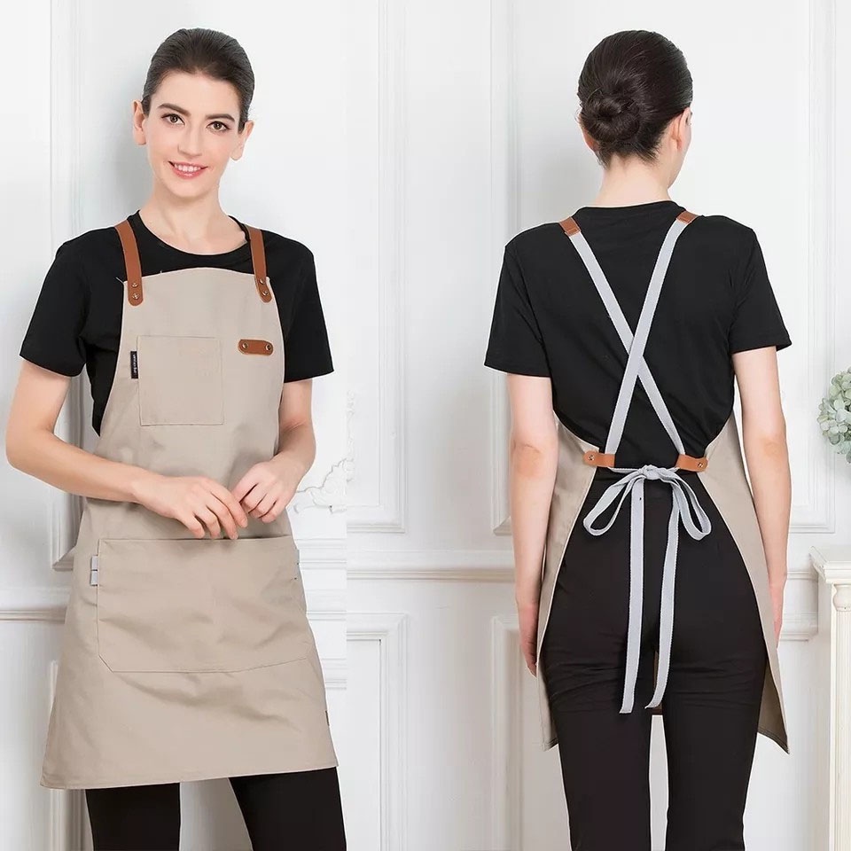 Jual Apron Celemek Barista Korean Style Pria Wanita Celemek Dapur Masak ...
