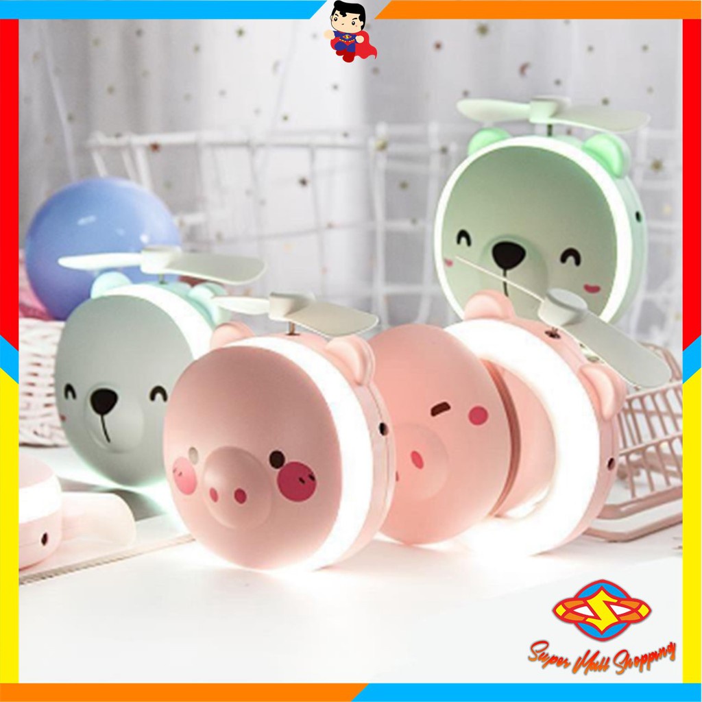 Jual SMS Cermin Kipas Makeup LED NO BOX 3in1 USB Portable/ Mini Fan LED ...