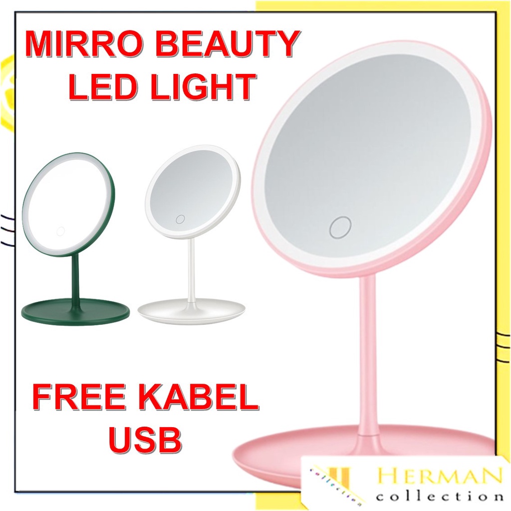 Jual HC Cermin LED Touch Sensor Bulat Kaca Rias Make Up Mirror Led ...
