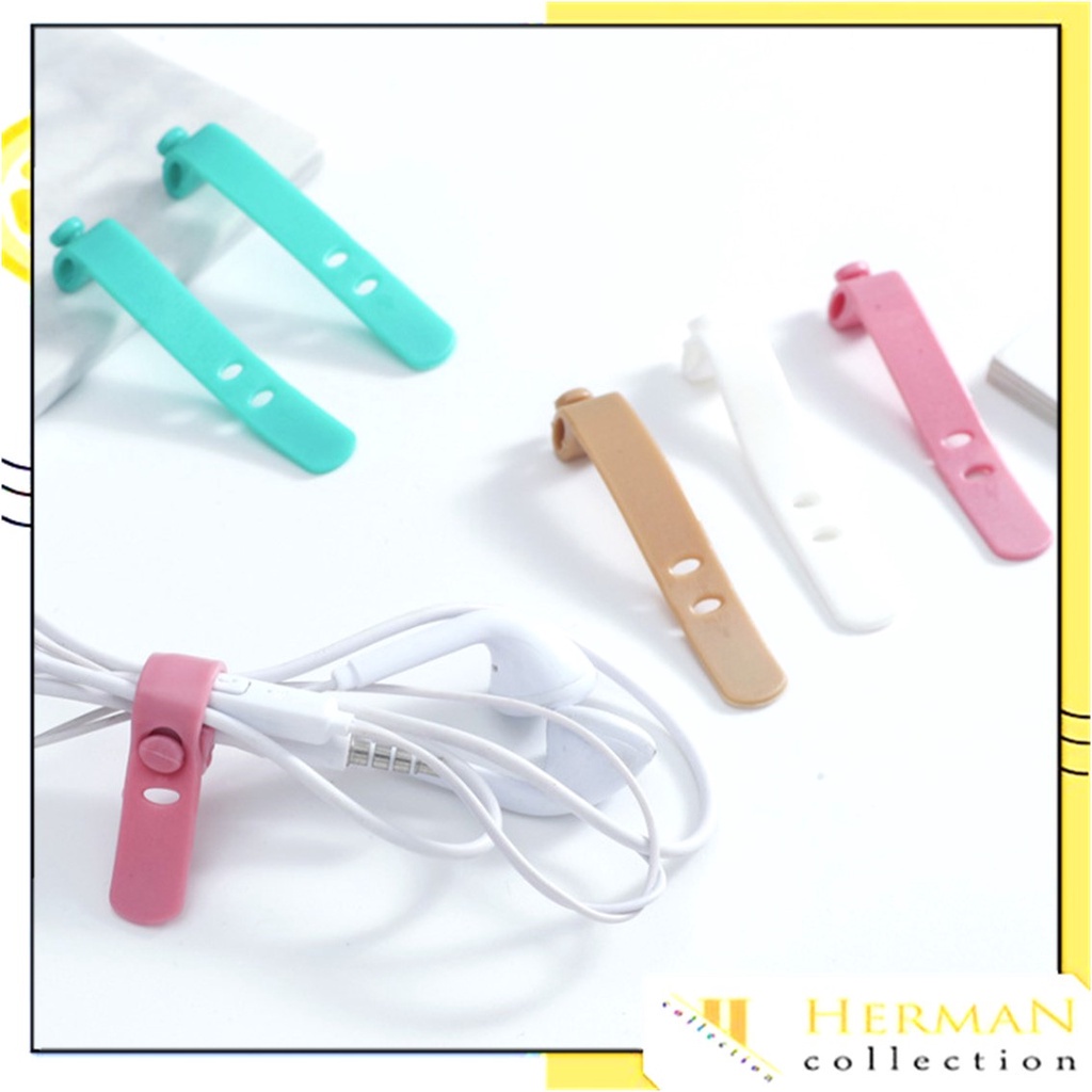 Jual HC Pengikat Kabel Charger Silicon Kabel Organizer Cable Clip Cord ...