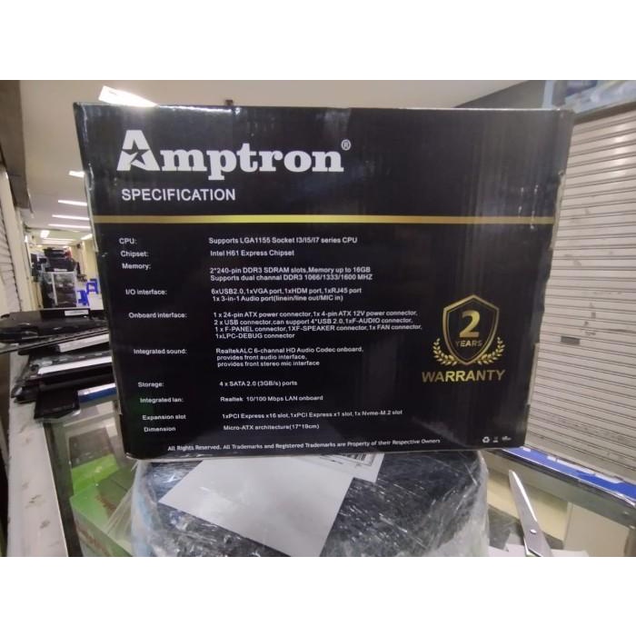 Jual MAINBOARD / MOTHERBOARD AMPTRON H61C | Shopee Indonesia