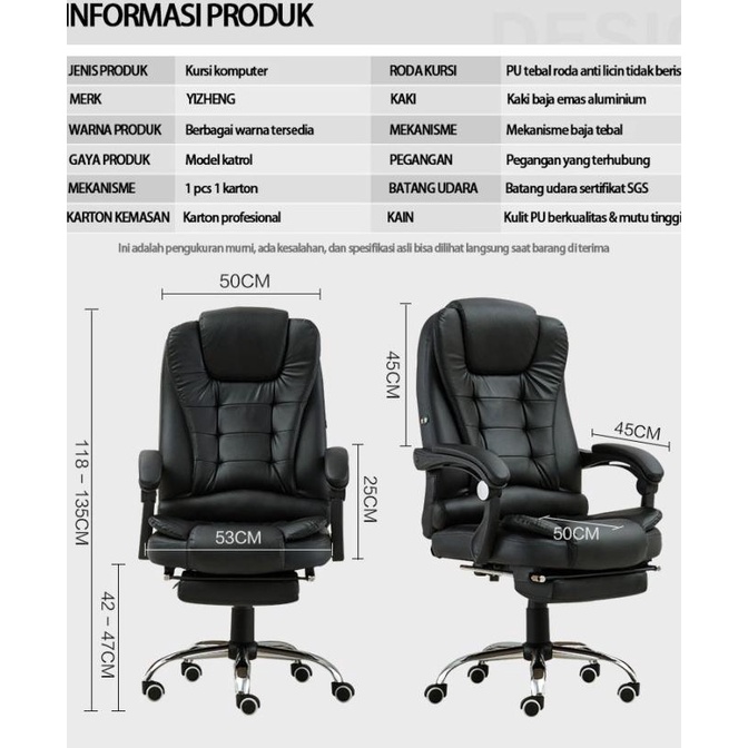 Jual Kursi Komputer Rumah Kursi Kantor Angkat Kursi Pijat Rotary HM26B ...