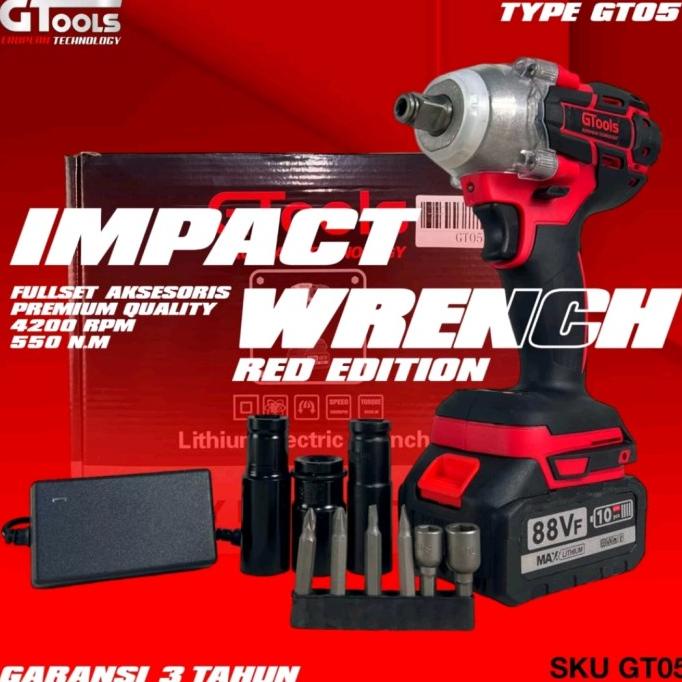 Jual mesin impact wrench 48V GTOOLS GT05 tech mesin pembuka baut ban ...
