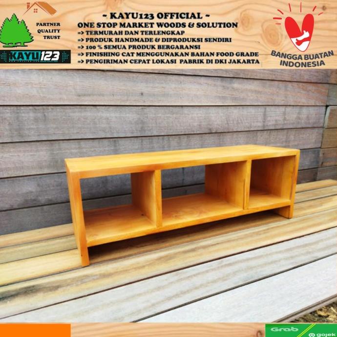 Jual Meja monitor kayu minimalis wooden table monitor table tv stand ...