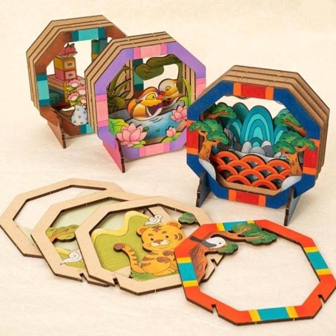 Jual DIY ANAK PAJANGAN MEJA KAYU 3D , MENGASAH KREATIFITAS DAN LOGIKA ...