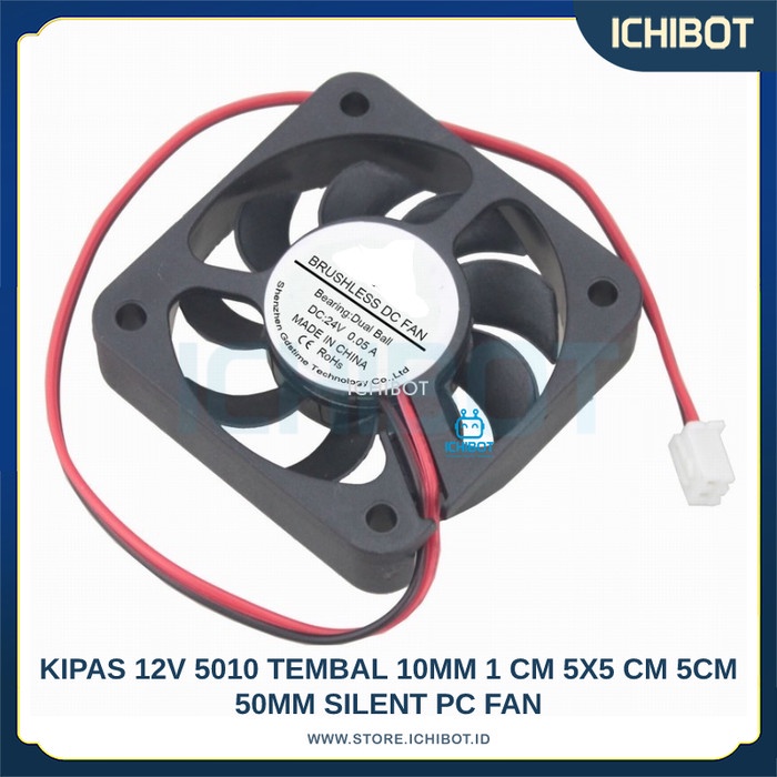 Jual Kipas 12V 5010 Tembal 10mm 1 cm 5x5 cm 5cm 50mm Silent PC Fan ...