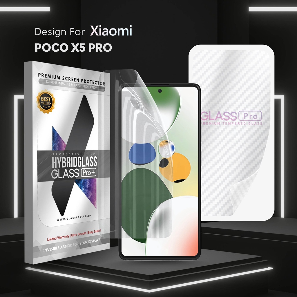 Jual Hybrid Glass Premium Anti Gores Hydrogel Xiaomi Poco X5 Pro Full ...
