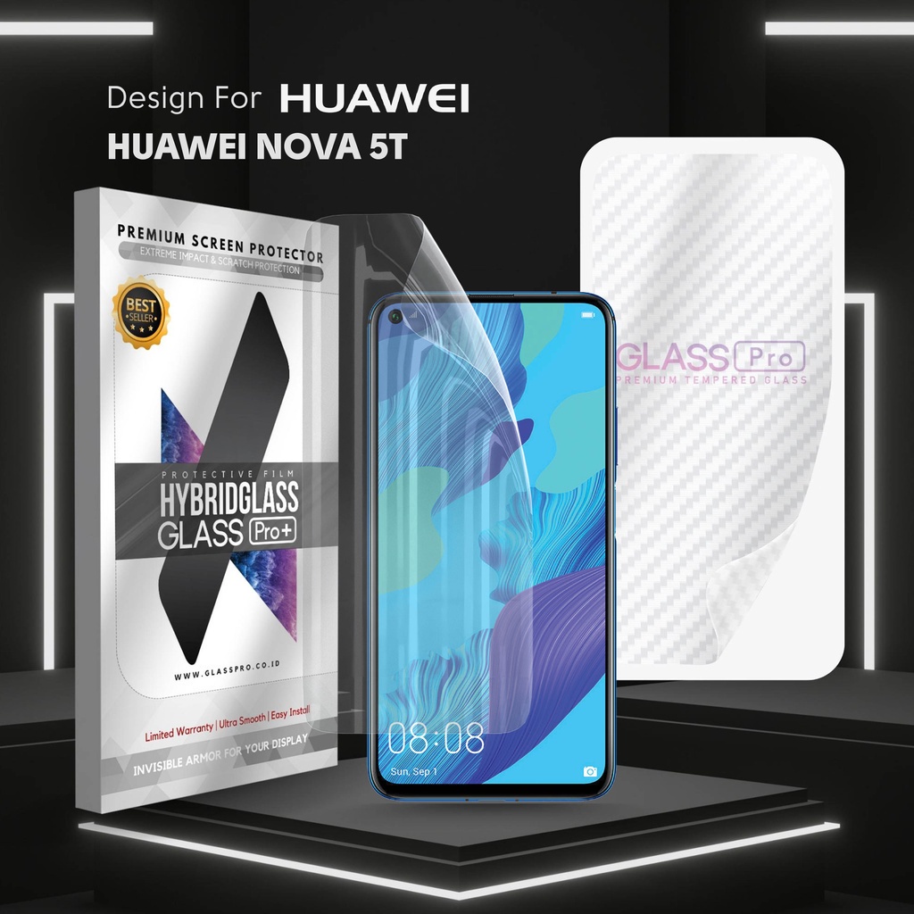 Jual Hybrid Glass Premium Anti Gores Hydrogel Huawei Nova 5T Full Cover ...