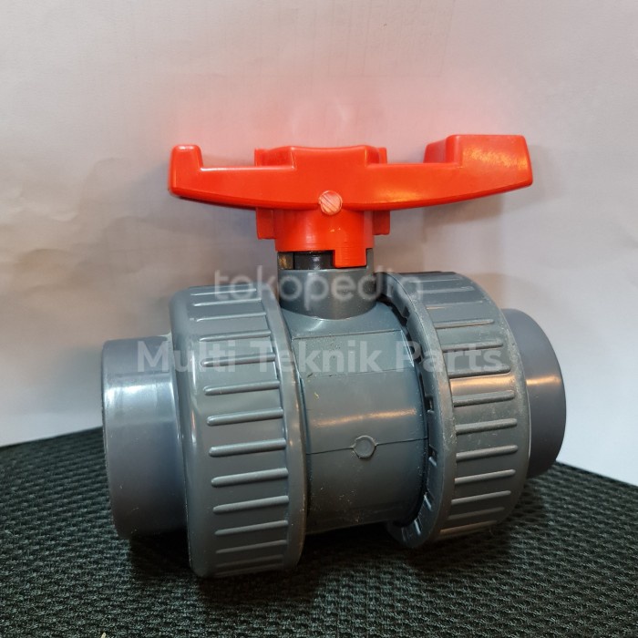 Jual Ball Valve True Union PVC / Ball Valve WaterMur PVC 1 1/2" inch DN40 | Shopee Indonesia
