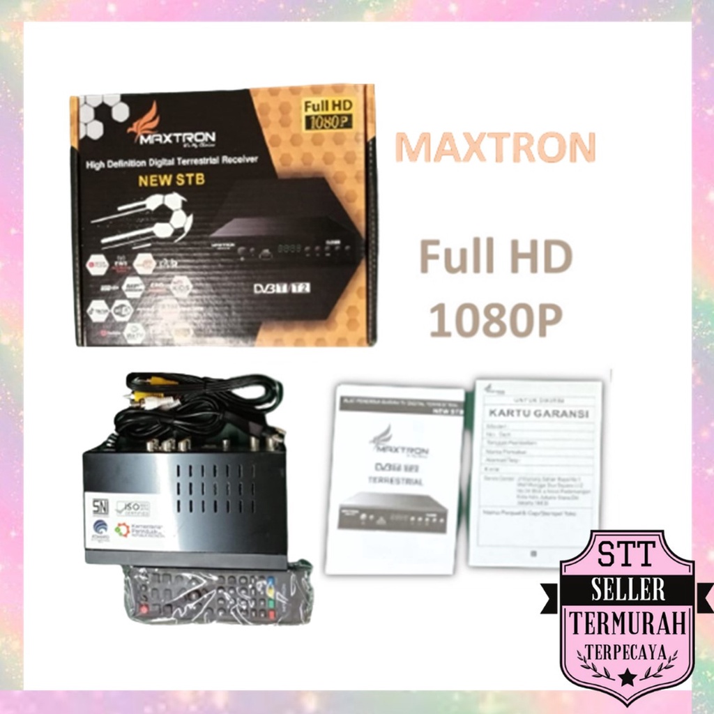Jual STT Set Top Box STB DVB T2 Maxtron Receiver TV Tabung Analog Ke TV ...