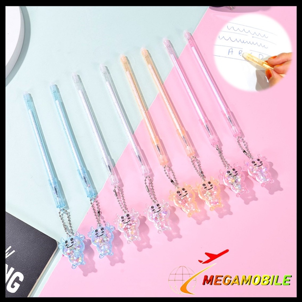 Jual MM - Pena Gantungan Sapi Unik Blue Ink Gel Bisa di Hapus bolpen ...