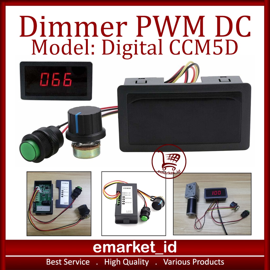 Jual Digital Dimmer PWM DC CCM5D / Motor Speed Controller LED 6V 12V 24V Big Display | Shopee ...