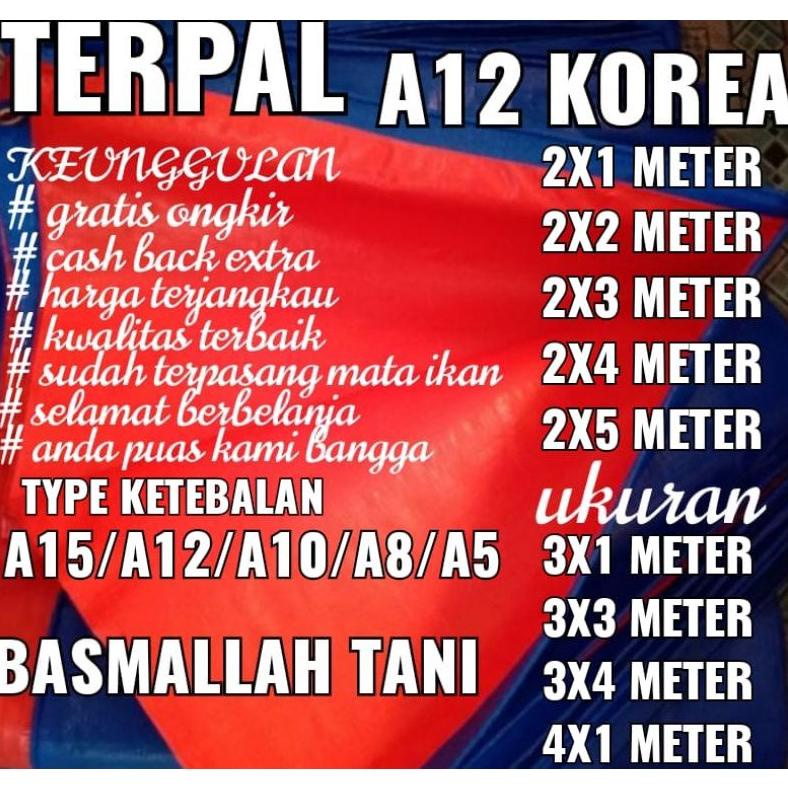Jual Trend - TERPAL PLASTIK KOREA TYPE A15, A12, A10, A8,DAN A5 ukuran ...