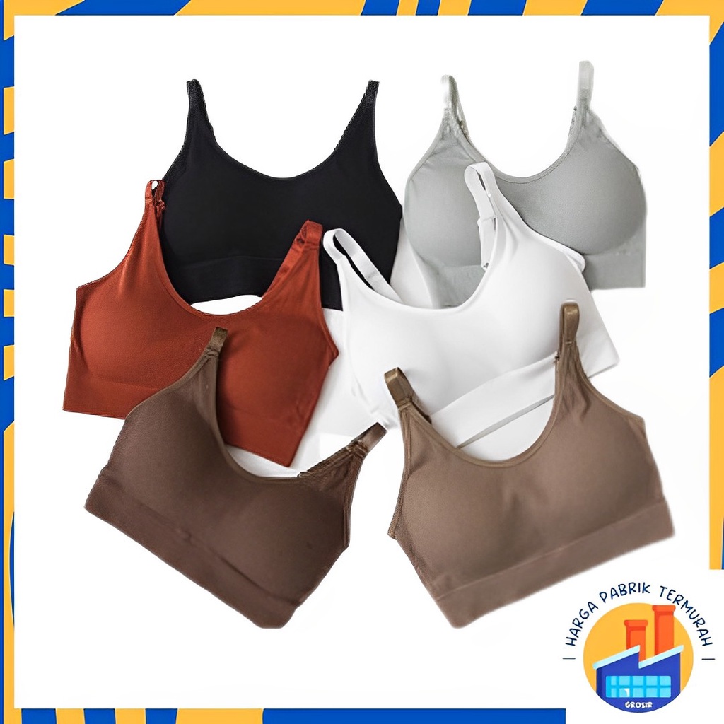 Jual HPT Bra Wanita Tanpa Kawat 6715 Bahan Rajut Bra Model Seamless ...