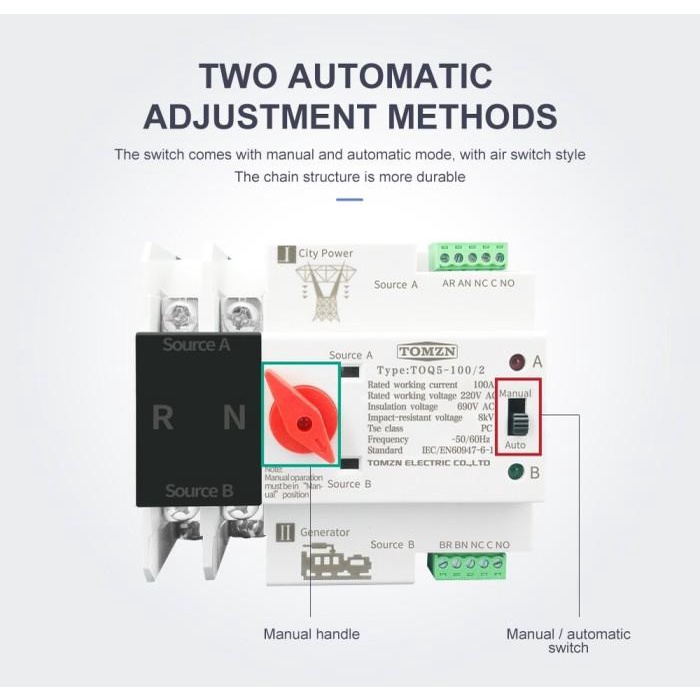 Jual ATS AUTOMATIC TRANSFER SWITCH SAKLAR SELECTOR OTOMATIS GENSET PLN ...