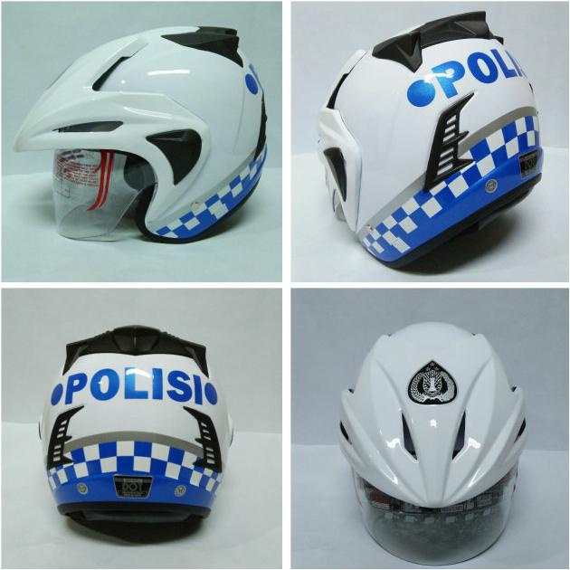 Jual HELM POLISI HELM POLANTAS THI WHITE POLISI HELM SNI DAN ORIGINAL ...