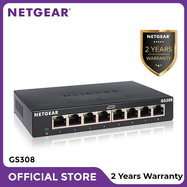 Jual Netgear GS308 8 Port Gigabit Ethernet Unmanaged Switch Garansi 2 ...