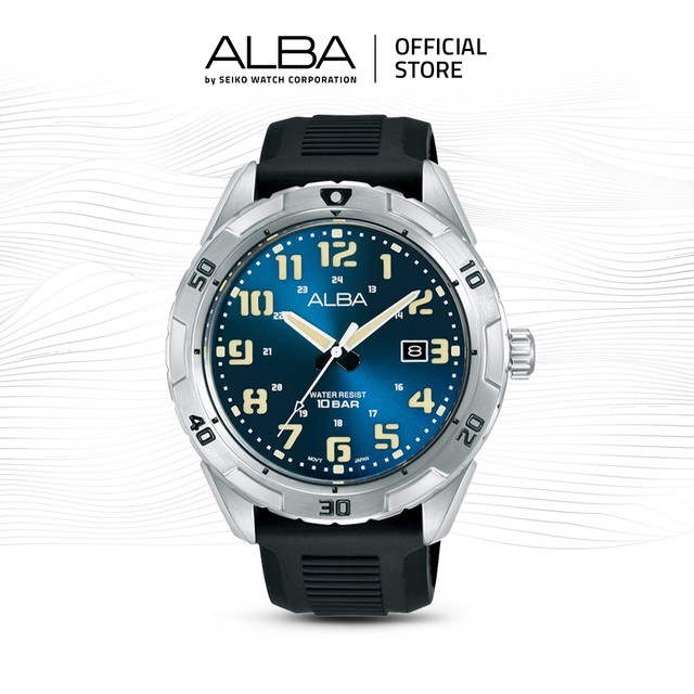 Jual ALBA Jam Tangan Pria AS9R85 Quartz Silicone Hitam Watch | Shopee ...