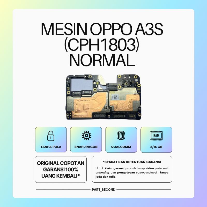 Jual mesin OPPO A3S CPH1803 NORMAL | Shopee Indonesia