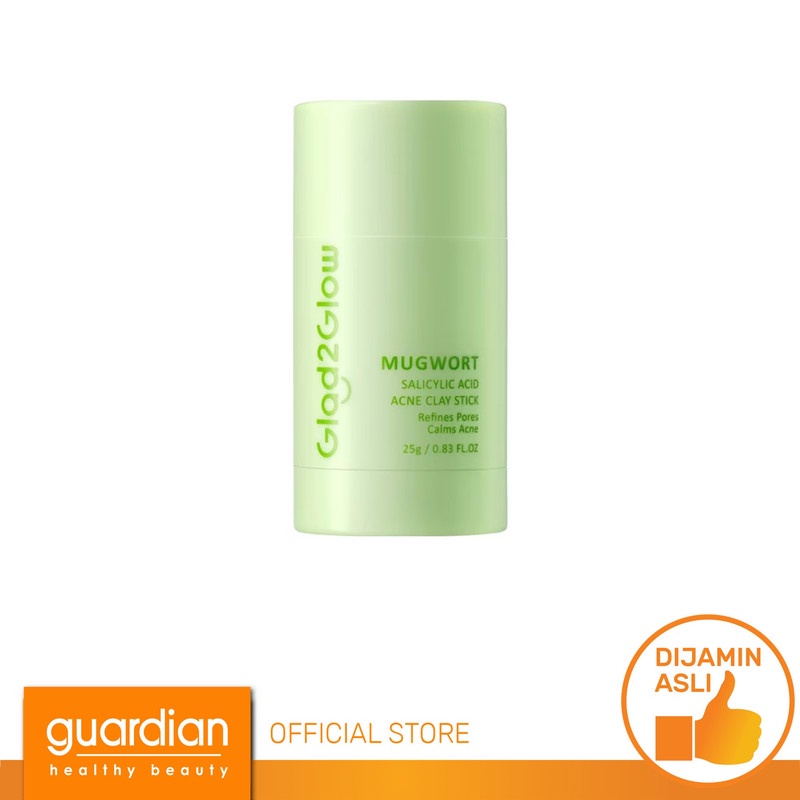 Jual Glad2Glow Real Mugwort Clay Mask Salicylic Acid Acne Control 30g | Shopee Indonesia