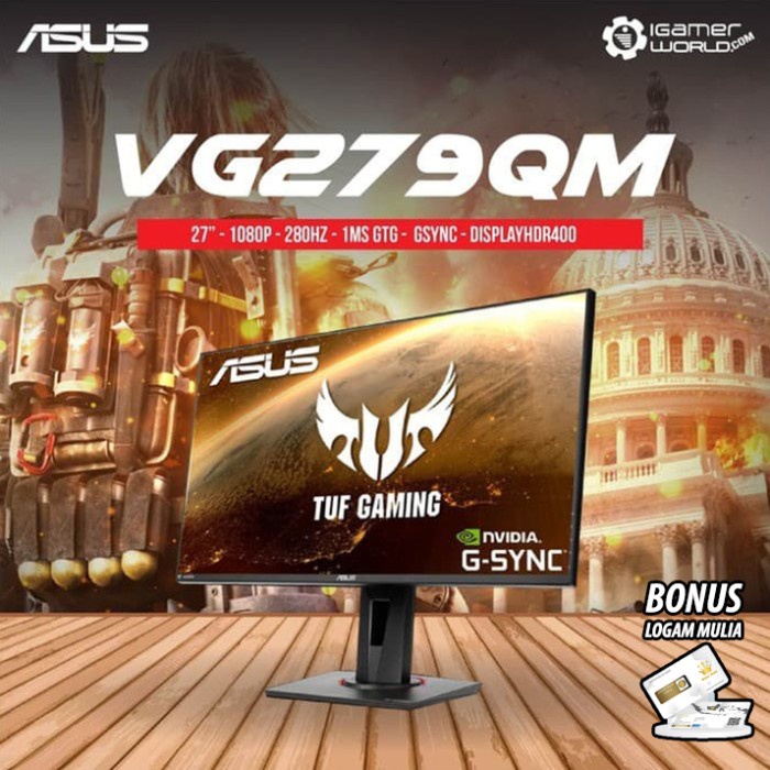 Jual Asus TUF Gaming VG279QM 27" 280Hz G-SYNC Compatible Gaming Monitor ...