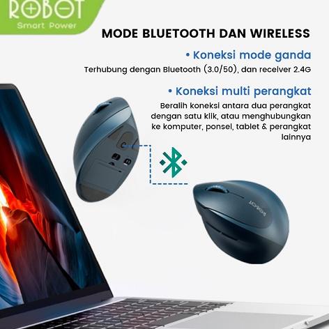 Jual Robot Guru Master 1 Mouse Wireless Vertical Ergonomic 2.4G Dual ...