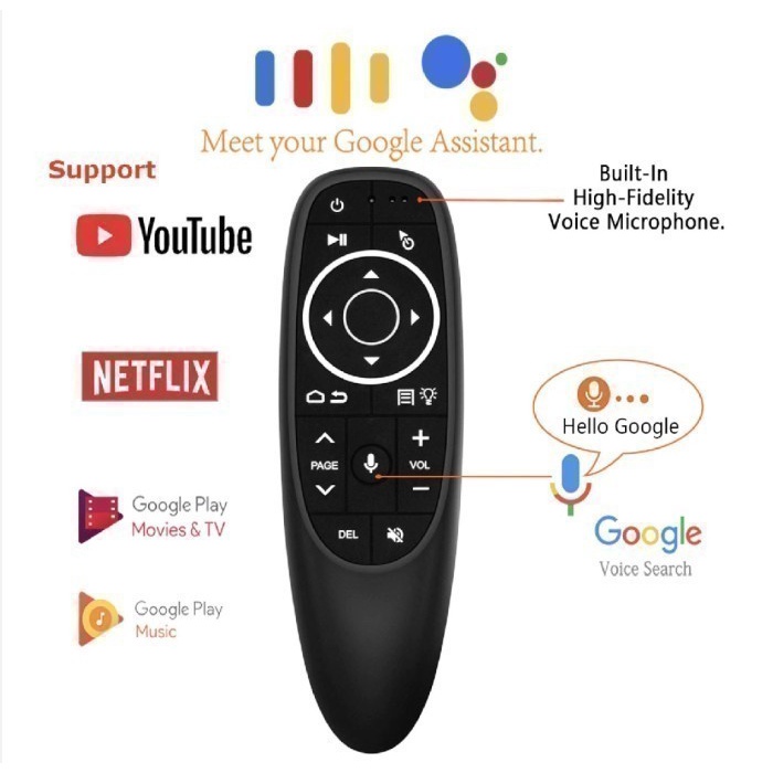 Jual G10S Pro - 2.4G Wireless Remote Air Mouse Voice Backlight ...